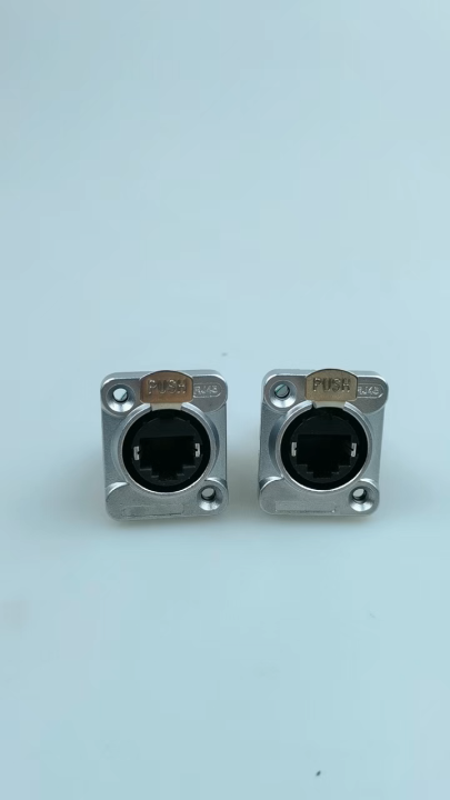 Konektor EtherCON Chasis Panel PCB RJ45 8Pin Untuk Disolder Berbagai ...