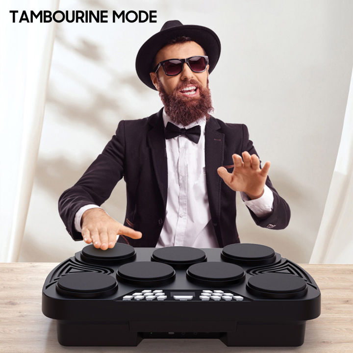 Bansid Tabletop Electronic Drum Set with Built in 2 Speakers,Portable 7 ...