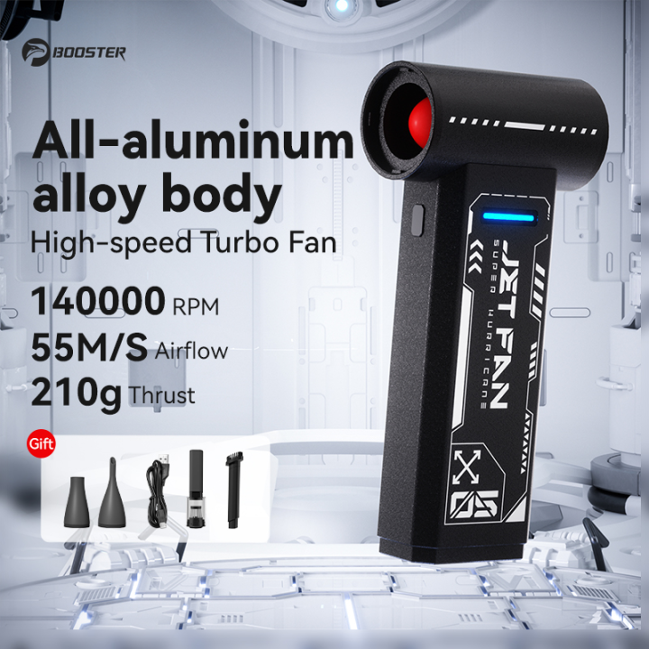 Booster W005 Mini Turbo Jet Fan USB Rechargeable Turbo Blower Fan ...