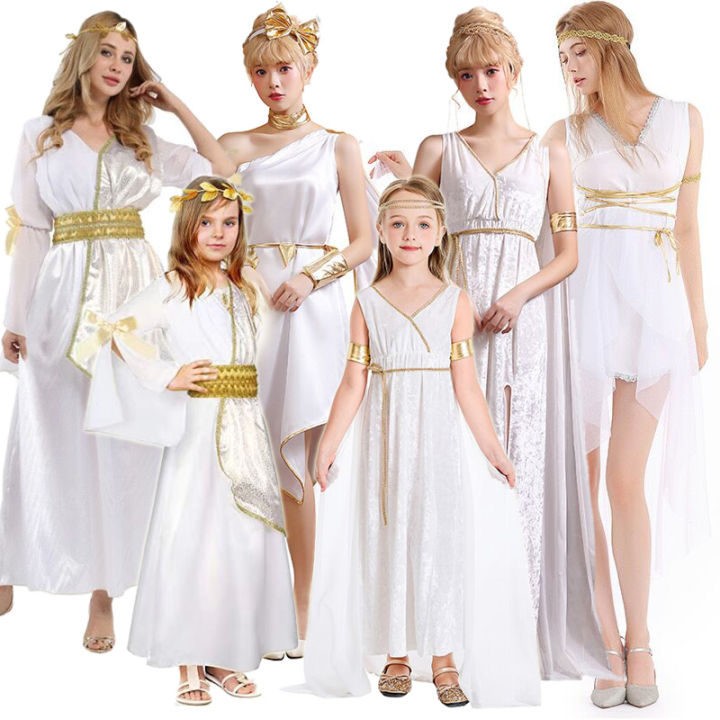 Goddess Costume White Female Dress Ancient Greek Mythology Story Theme ...