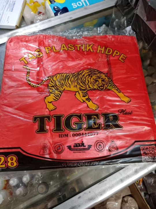 kantong plastik hd tiger merah ukuran17 24 28 35 40 | Lazada Indonesia