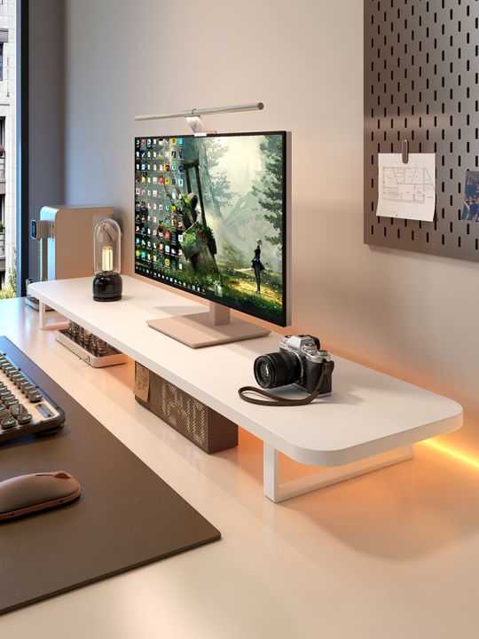 Elevated Desktop Computer Desk Organizer Stand Office Workstation ...