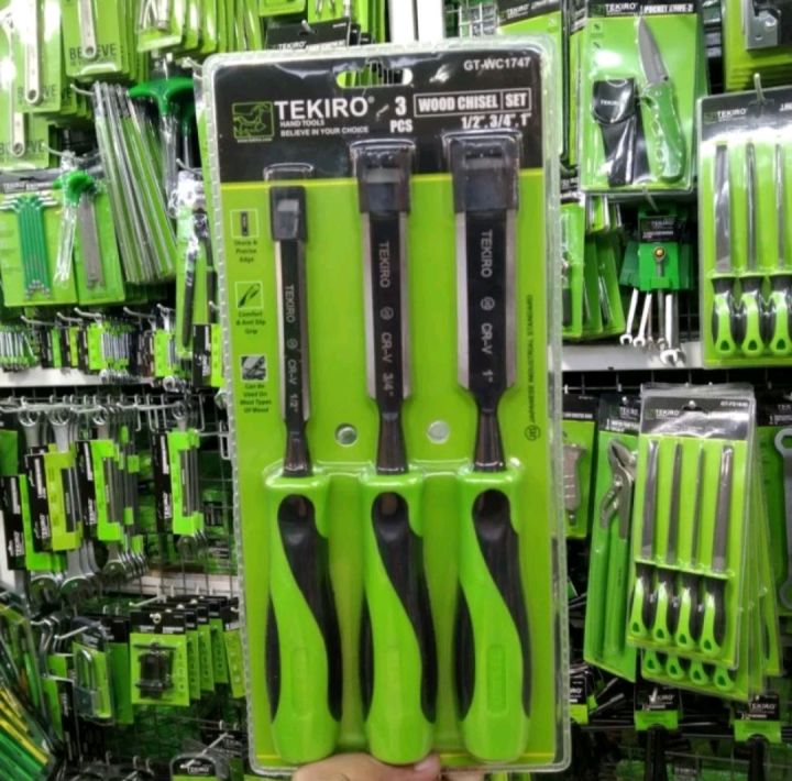 Tekiro Wood Chisel Set 3 Pcs / Tekiro Pahat Kayu tekiro Set 3 Pcs GT ...