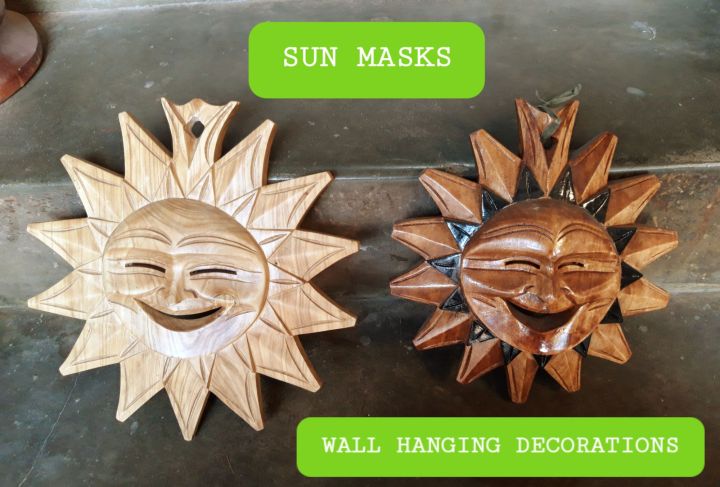 WOODEN LARGE SUN MASK DISPLAY/DECORATIONS | Lazada PH