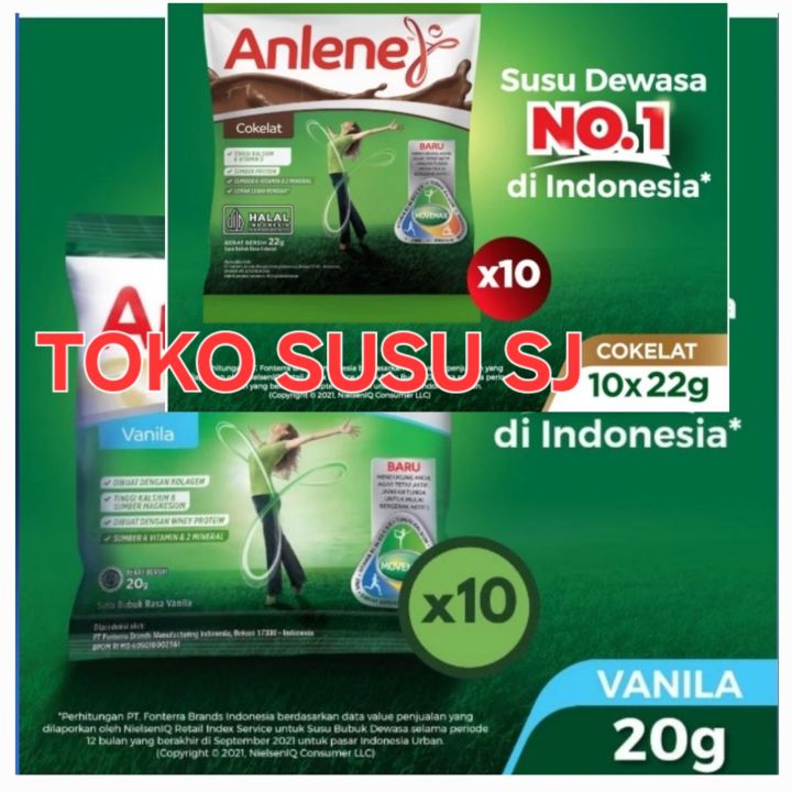 ANLENE ACTIFIT RENCENG 10 SACHET COKLAT VANILA/CHOCOLATE/VANILLA ...