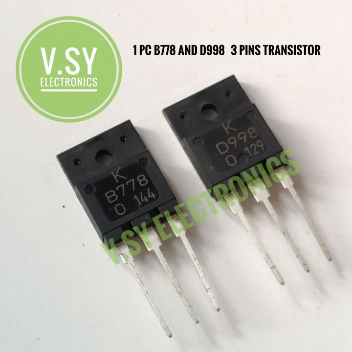 1 pc Original B778 and D998 Power Audio Amplifier Transistor 2SB778 ...