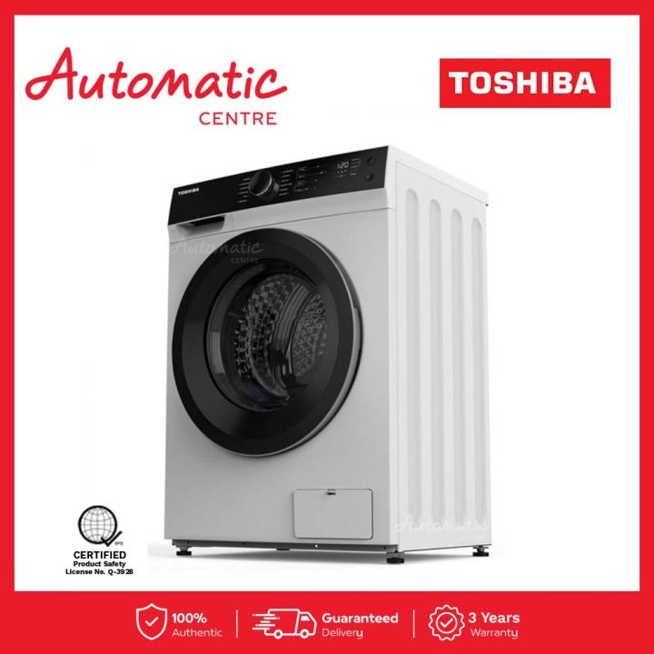 Toshiba TW-BH95M4PH 8.5kg Front Load Washer with Thin Real Inverter Spin Dry Function Washing ...