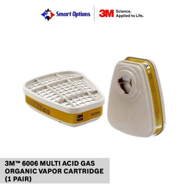 3M 6006 Cartridge Multi Gas/Vapor Cartridge 1 pair WITH FREE 3M NEXCARE COOLING FEVER PATCH ...