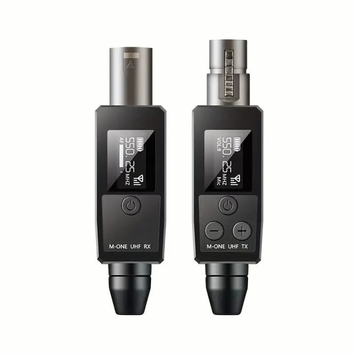 Wireless Microphone Transmitter Receiver Plugged Into Xlr Microphone