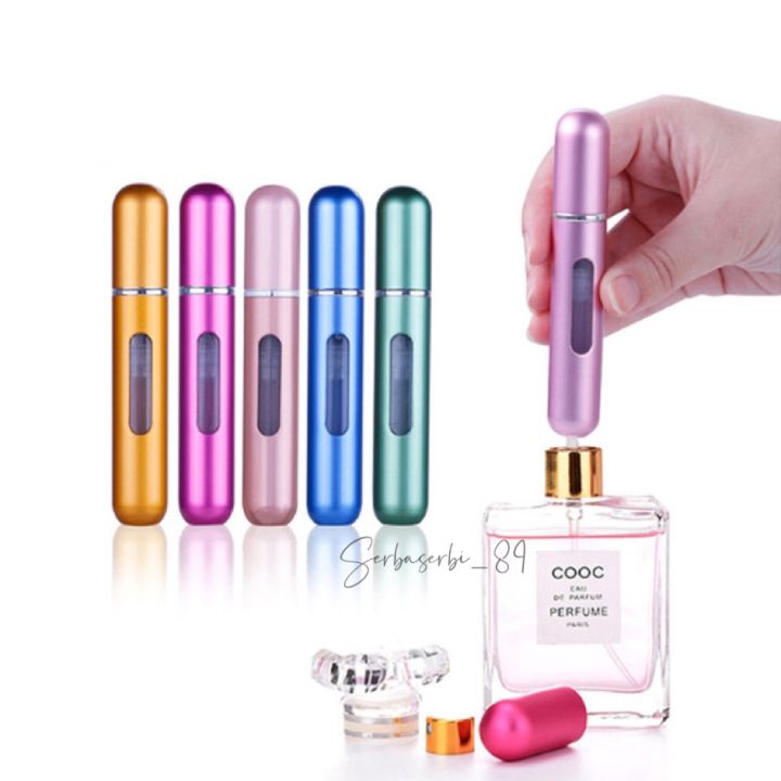 botol parfum mini isi ulang 5ml aluminium botol mini travel | Lazada ...