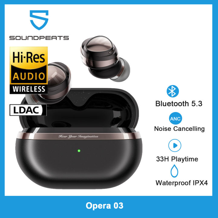 Soundpeats Opera 03 Wireless Bluetooth V5.3 TWS Hi-Res LDAC ANC ...