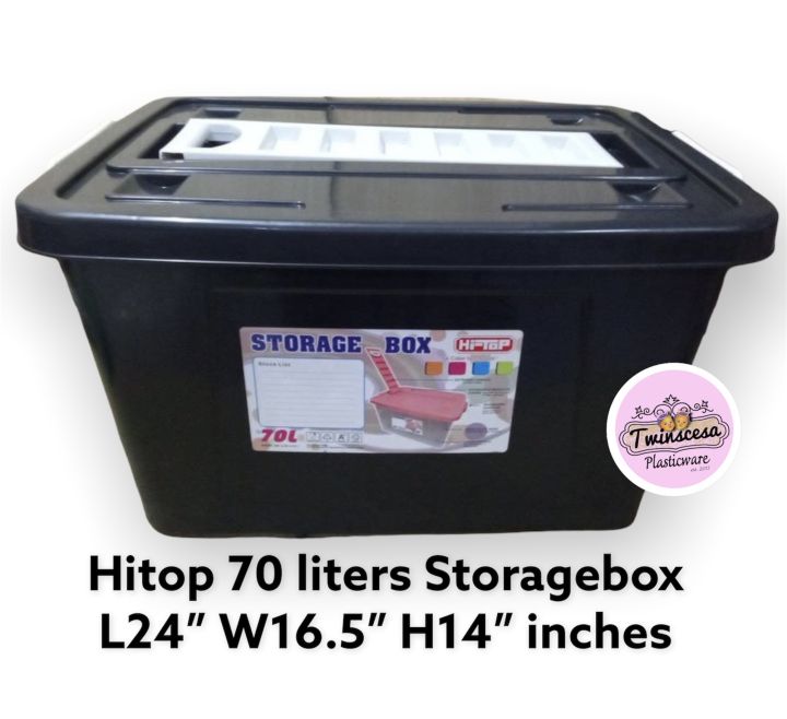 70 LITERS STORAGE BOX BLACK | Lazada PH