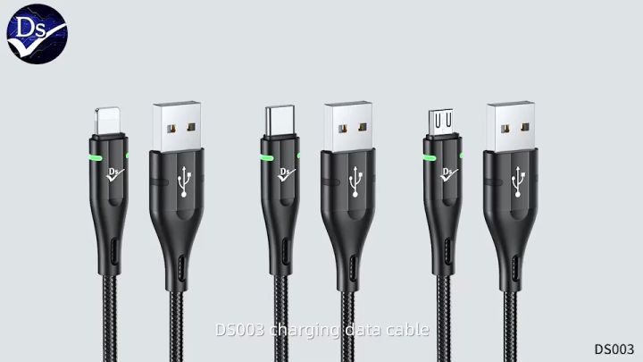 Dissing DS003 charging data cable type-c 3.0A ขนาด 1.2เมตร ไนลอนถัก (black) | Lazada.co.th