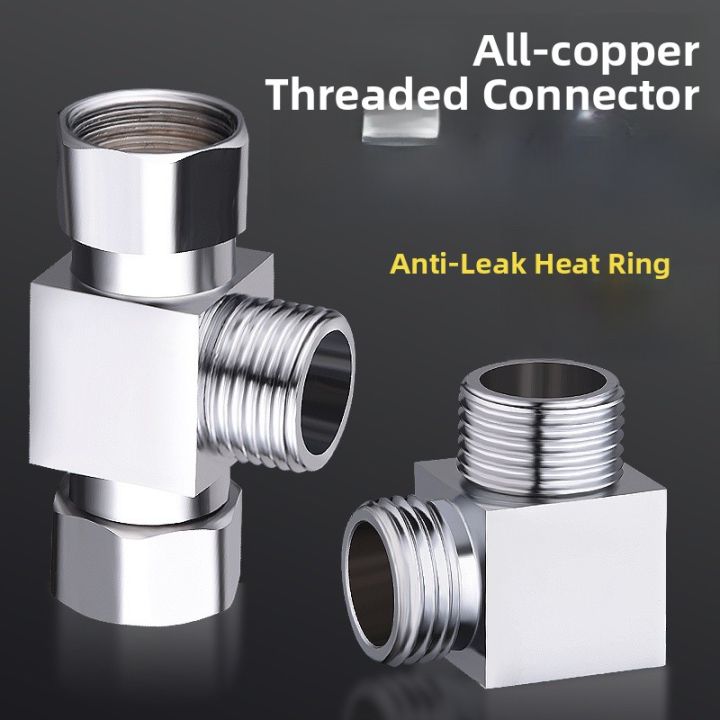 Full Copper Angle Valve 4-Way Branching Water Distribution One-In-Two ...