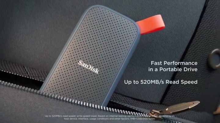 SanDisk Extreme Portable USB 3.2 Gen 2 SSD (480GB / 1TB / 2TB) E30 R ...