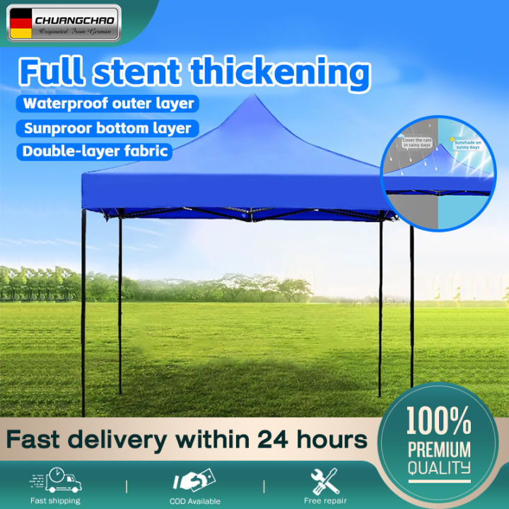 3x3m Foldable Tent Heavy Duty Outdoor Durable Tent Red Blue Oxford ...