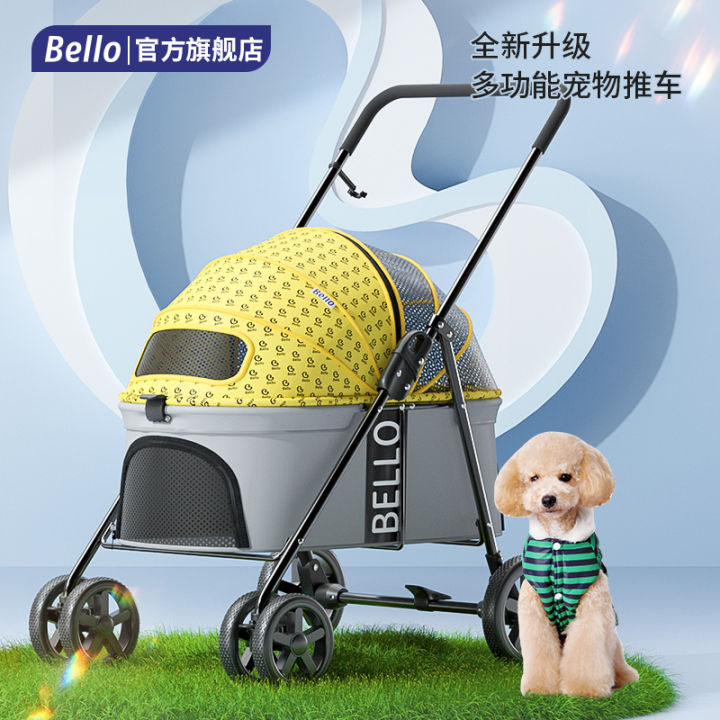 Bello Pet Stroller Dog Cat Trolley Outdoor Car Small and Medium-Sized ...