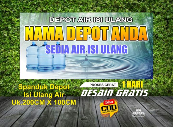 Spanduk Banner Depot isi ulang air minum,pengisian Galon Air minum,uk ...