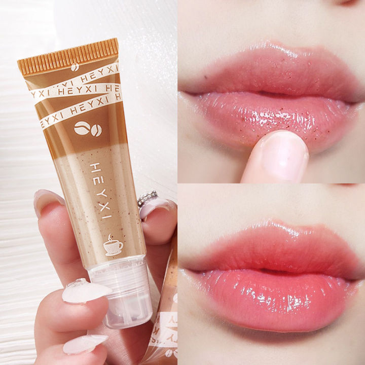 HEYXI Lip Scrub Coffee Exfoliating Dead Skin Lip Balm Fade Lip Line ...
