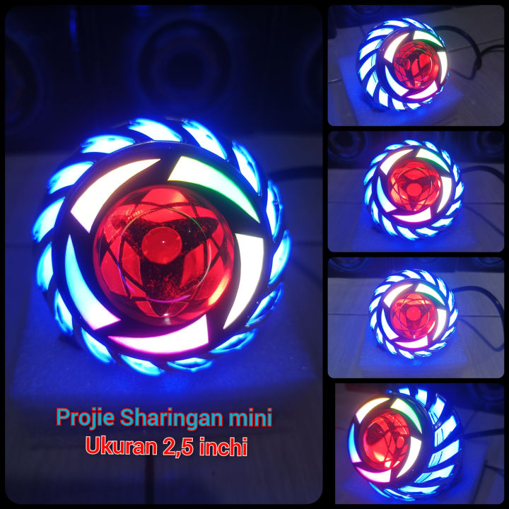 PROJIE LED SHARINGAN RAINBOW SPIRAL BLUE UKURAN 2,5 INCHI | Lazada ...