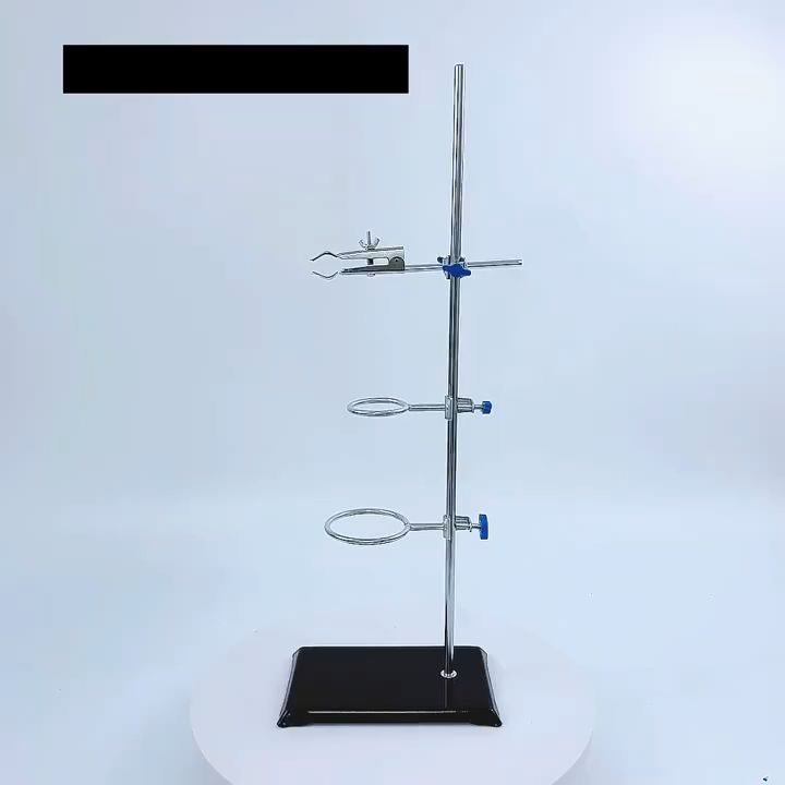Laboratory iron stand full set with square seat base cross clip ...