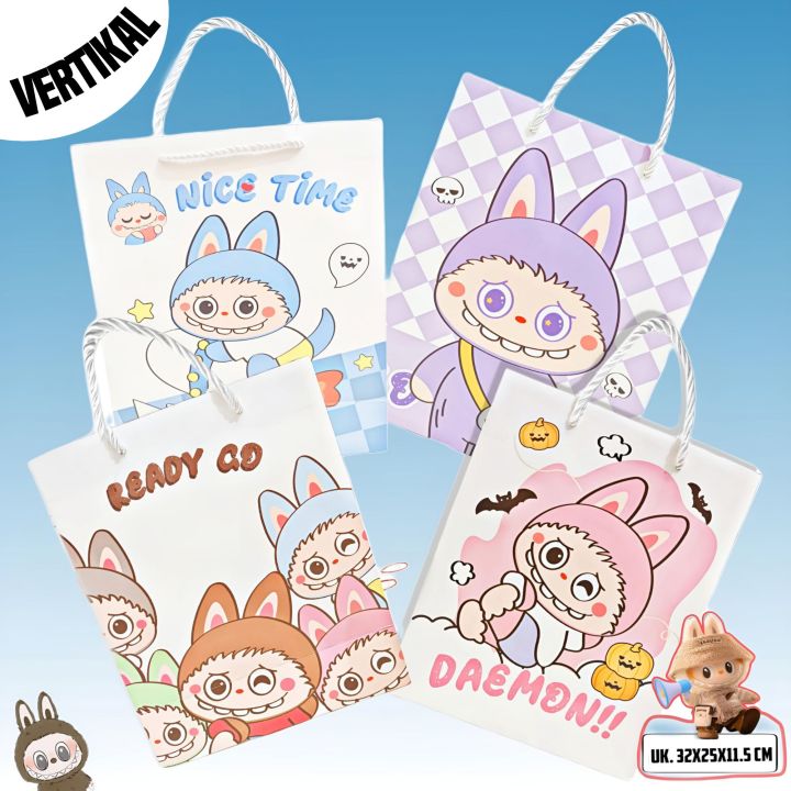Shopping Bag Labubu Vertikal & Horizontal [UK.32x25x11,5 CM]/Tas ...