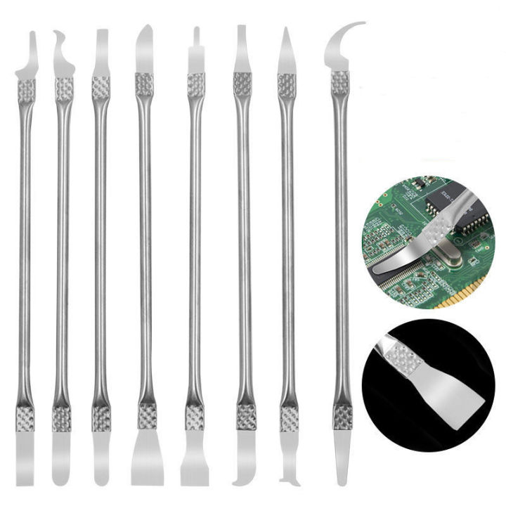 8Pcs/Set Metal Phone Opening Pry Repair Tool Tablet Notebook LCD Chip ...
