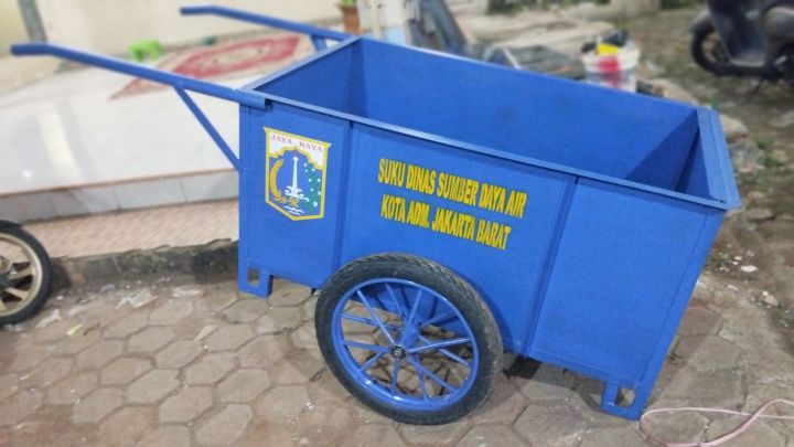 Aneka macam gerobak besi, gerobak kayu, gerobak sampah | Lazada Indonesia