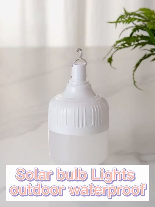 500w Solar Light Bulb Outdoor Portable Solar Powered Led Bulb Charged ...