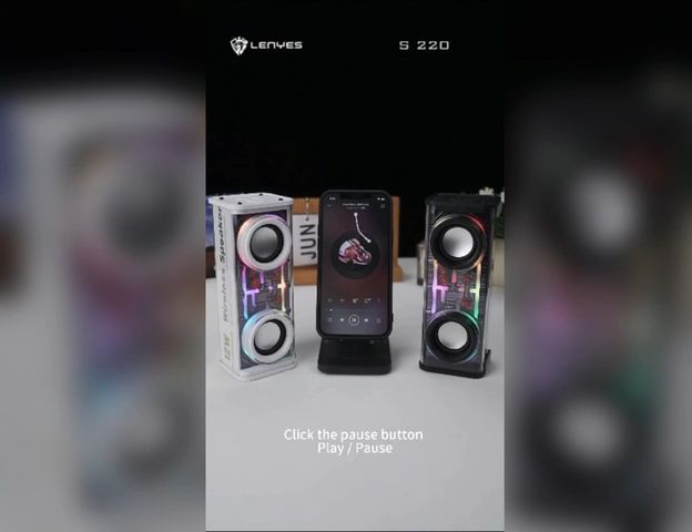 S220 - Speaker LENYES S-220 12W Transparan Wireless Speaker Bluetooth 5 ...