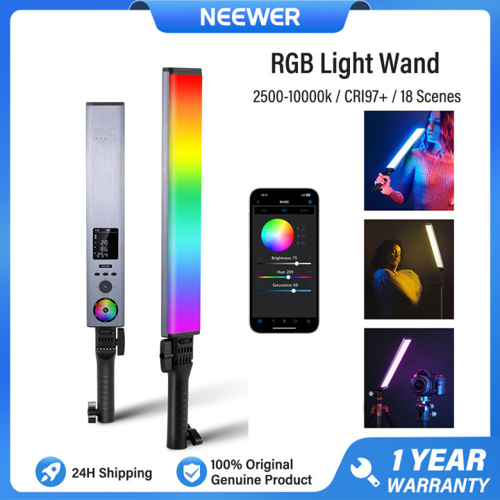 NEEWER BH-30S RGB Light Wand with App Control, 360° Touchable RGB Hue ...