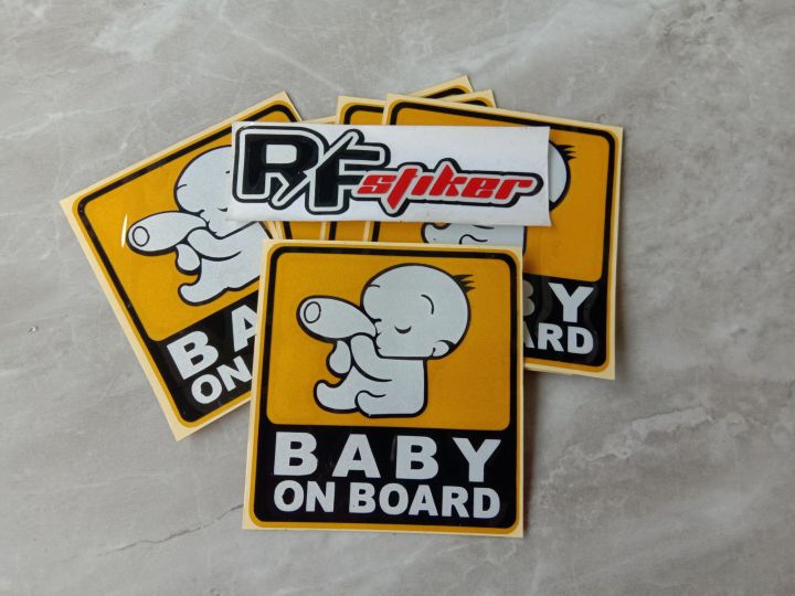 Stiker sticker baby on board stiker mobil viral stiker cutting murah ...