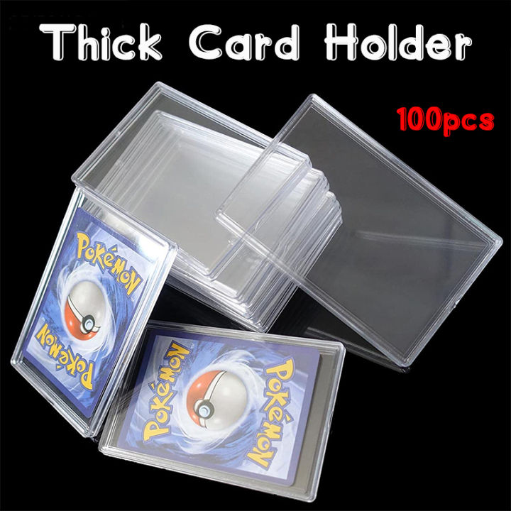 Card Rigid Plastic Protection Card Holder Thick Card Sleeves Trading ...