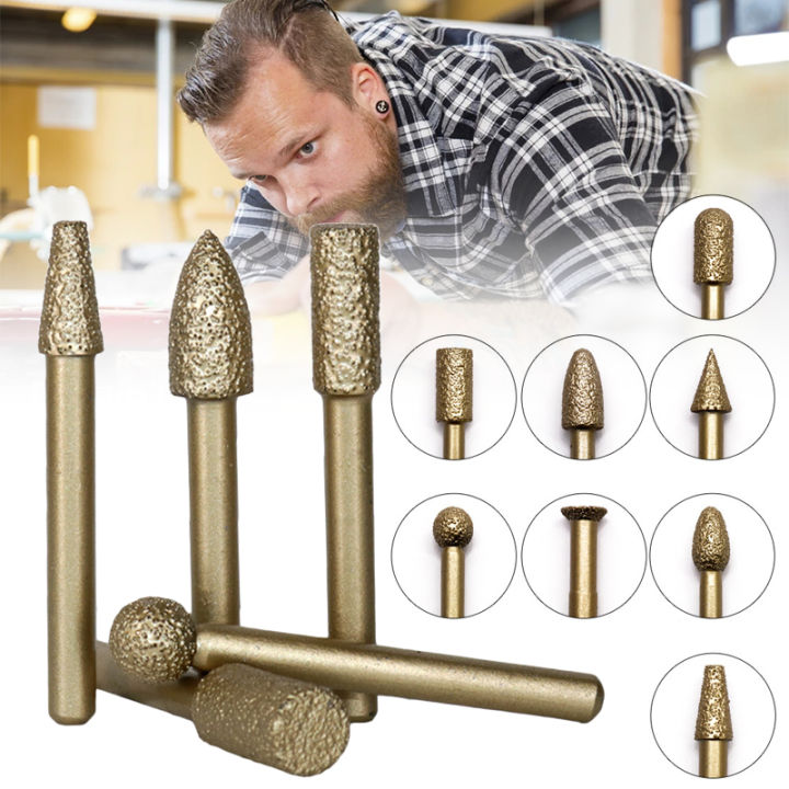 Valink Diamond Grinding Burr Drill Bit Coarse Rotary Bits 6mm Universal ...