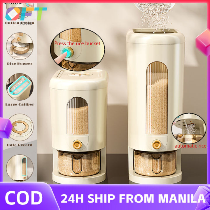 Rice bucket 5kg/10kg Nordic Rice Storage Box with Time Scale Narrow ...