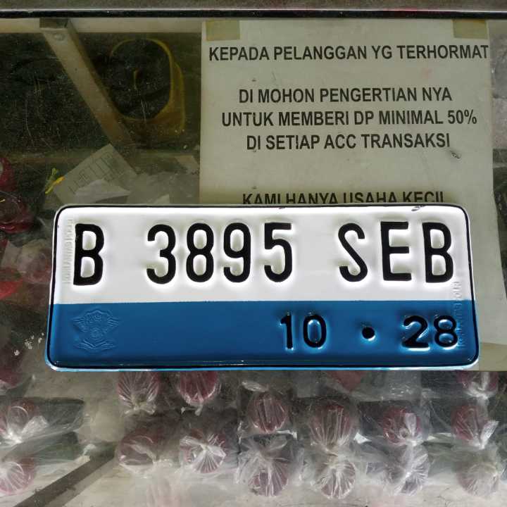 Plat nomor motor listrik berlogo standar samsat 1pcs/satuan | Lazada Indonesia
