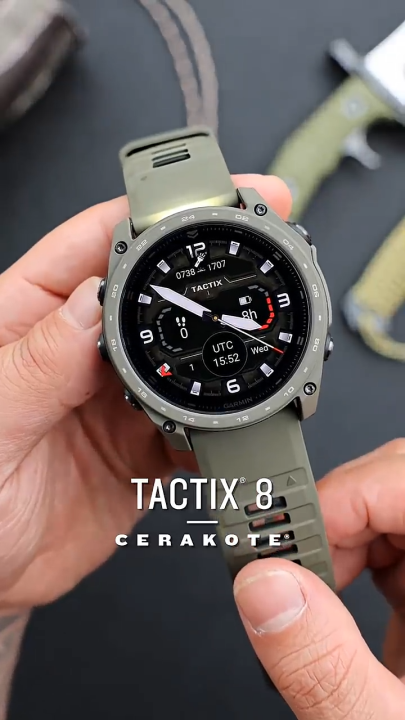 🇲🇾 Garmin Tactix 8 Cerakote AMOLED / SOLAR SAPPHIRE TITANIUM - Military ...