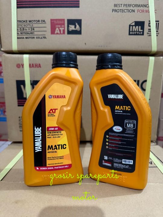 OLI YAMALUBE MATIC 800ML SAE 20W - 40 ISI 24 BOTOL KEMASAN BARU PERDUS ...