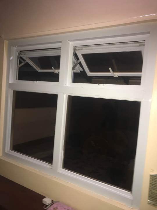 H-100cm x 120cm-W aluminum double awning window with double fix window ...