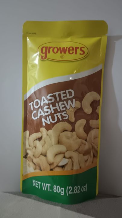 Growers toasted cashew nuts 80g. (toasted to perfection) | Lazada PH