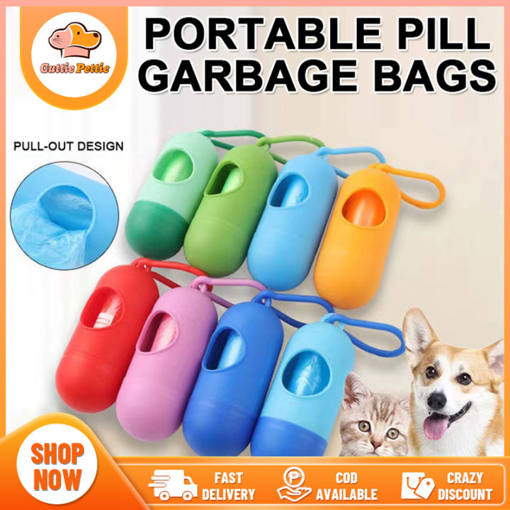 Portable Poop Bags Set Garbage Bag Mini Portable Pet Dog Waste Garbage ...