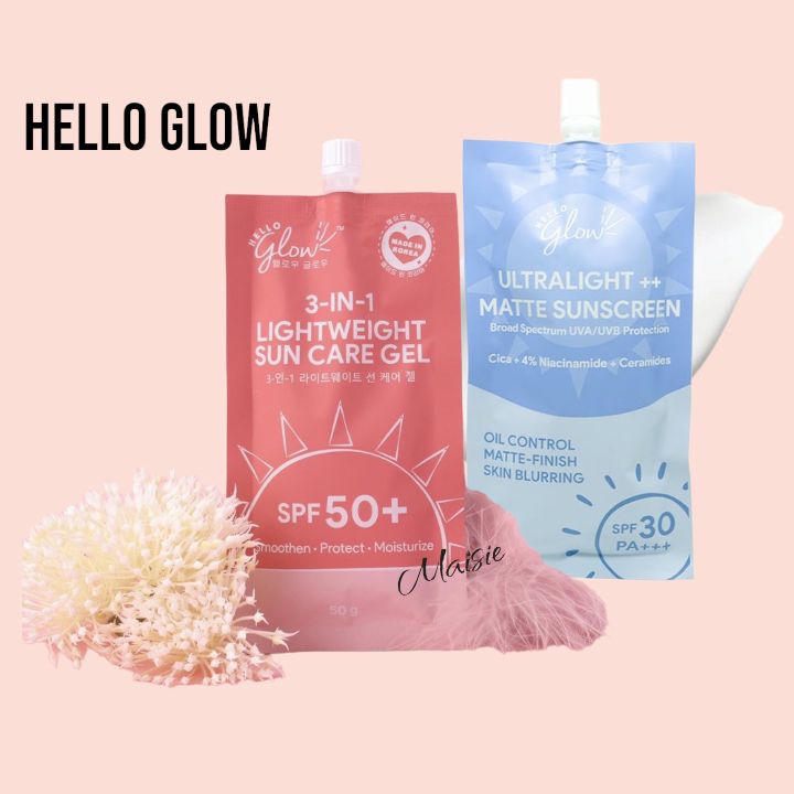 HELLO Glow 3 in 1 lightweight sun care gel SPF50+ 50g | Lazada PH