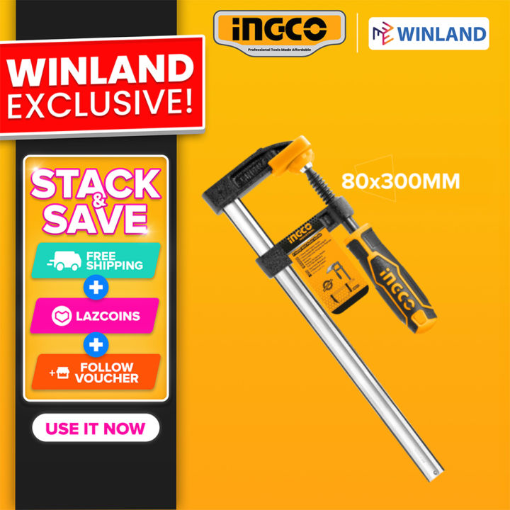 Ingco by Winland F Clamp With Rubber Handle HFC020802 / HFC020503 ...