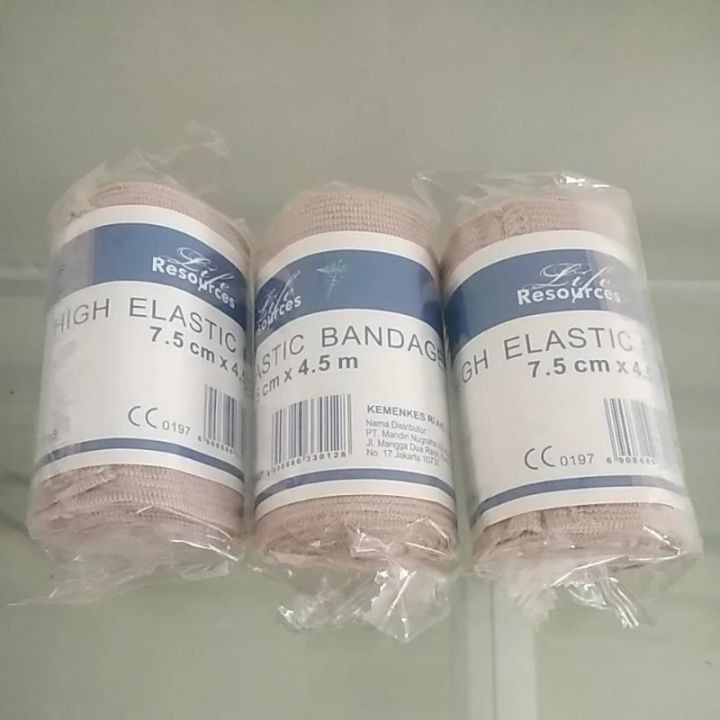 Perban High Elastis 3 Inch Bandage 7.5cm x 4.5m Perban Kaki/Tangan ...