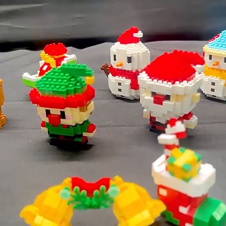 Christmas Series Building Blocks Mini Santa Claus Christmas Tree 3D ...