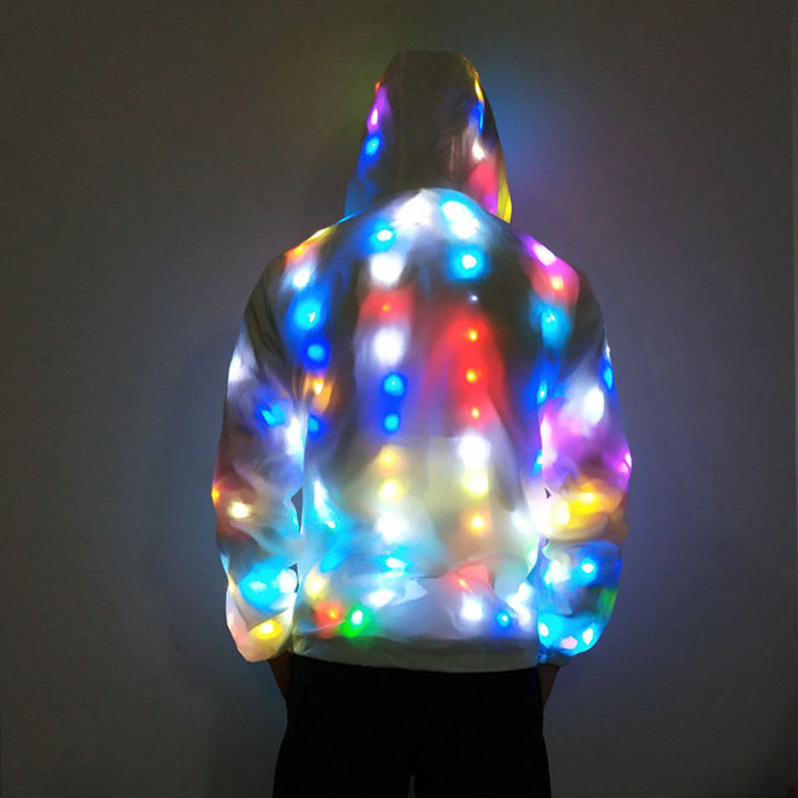 Led Light Up Rave Jacket Adult Kids Dance Performance Fancy Dress Flash ...