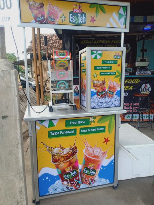 Meja Es Teh Poci , gratis Y banner premium/ Cod | Lazada Indonesia