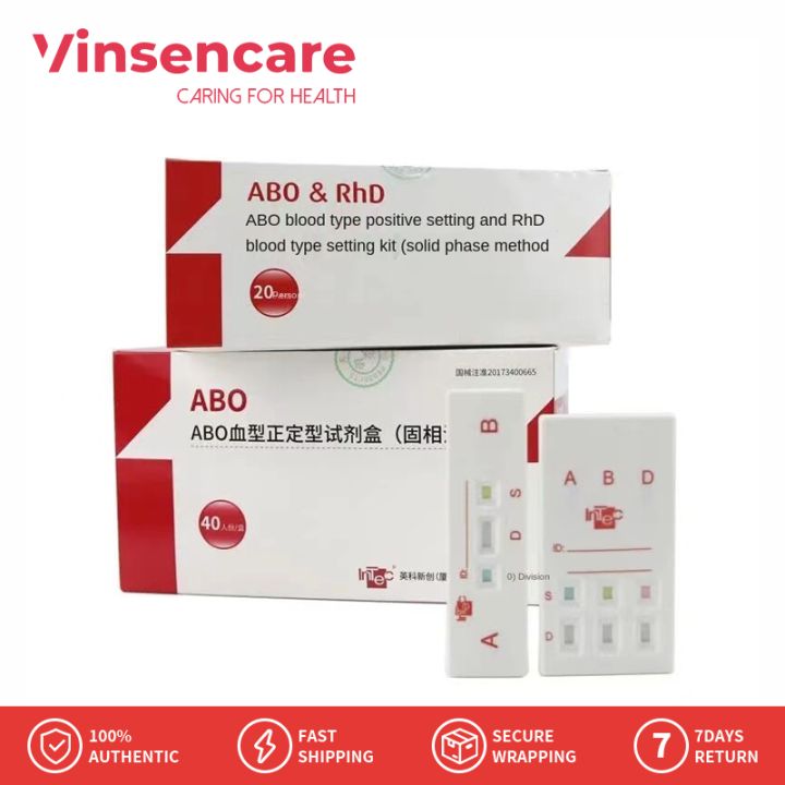 Vinsencare 1/5/10Pcs Fast ABO Blood Type Postitive Setting Test Card ...
