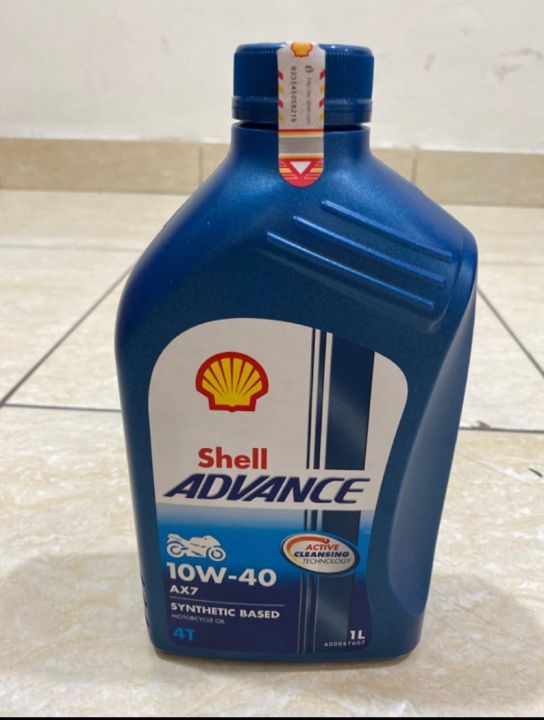 OLI SHELL ADVANCE 4T AX7 10 W -40 1 LITER ORIGINAL | Lazada Indonesia