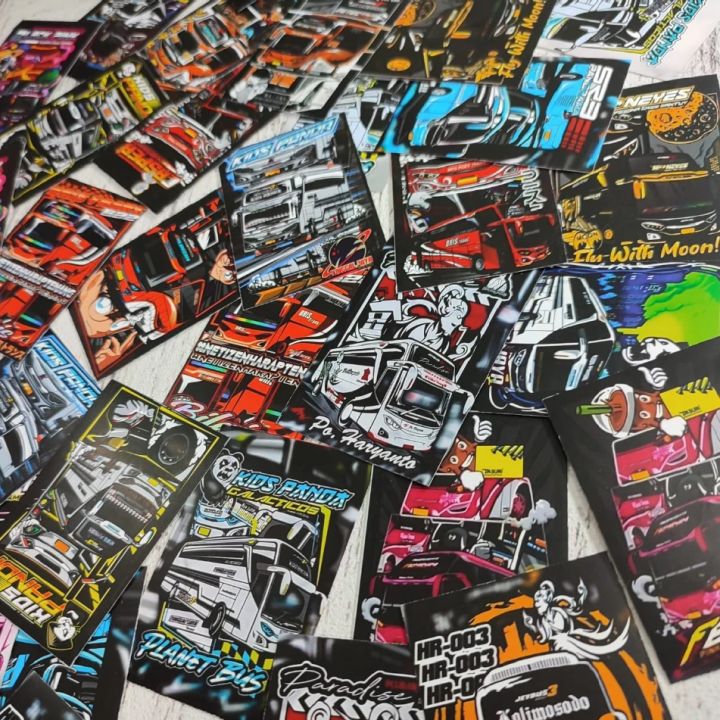 STIKER BUS BASURI ISI 36 KOTAK MURAH TEMPELAN STICKER BUS VIRAL ...